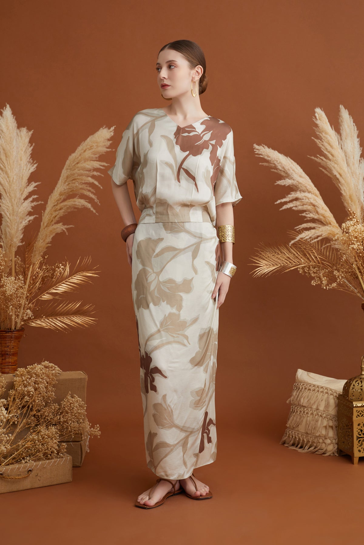 MASSIMO FLORAL PRINTED SKIRT | Island Shop - ResortWear, Versatile Design